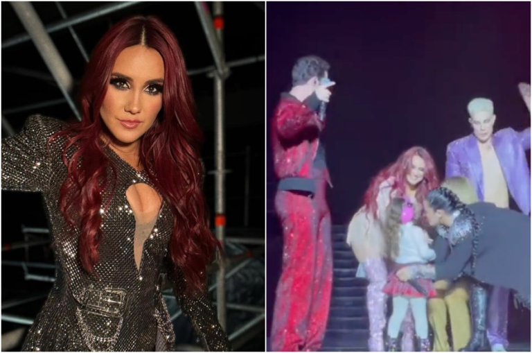 Vídeo: Dulce Maria celebra aniversário da filha em show do RBD