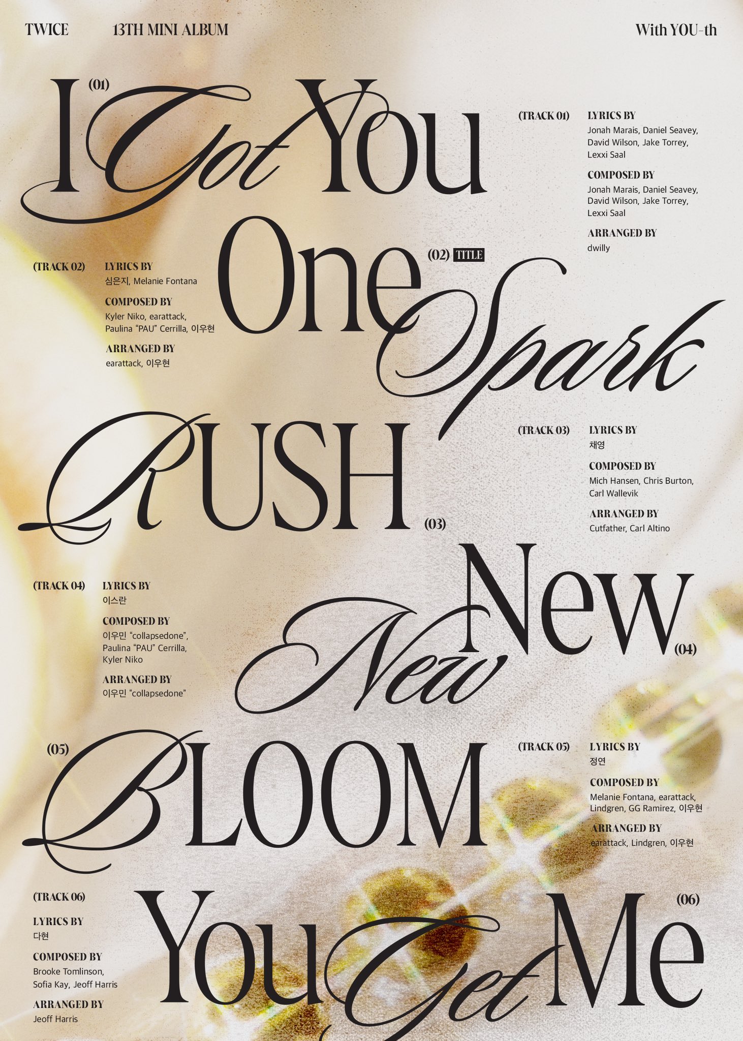 TWICE divulga tracklist de novo álbum; integrantes escreveram letras ...