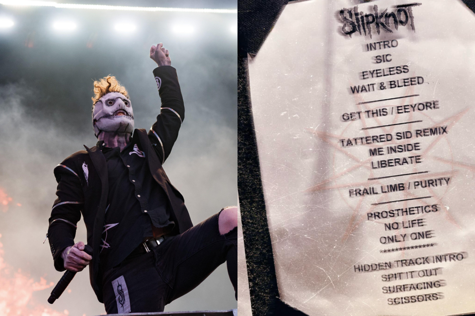 Slipknot divulga setlist de turnê, só com músicas feitas até 99 ...